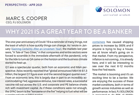 Perspectives - Marc Cooper -April 2021 - Solomon Partners