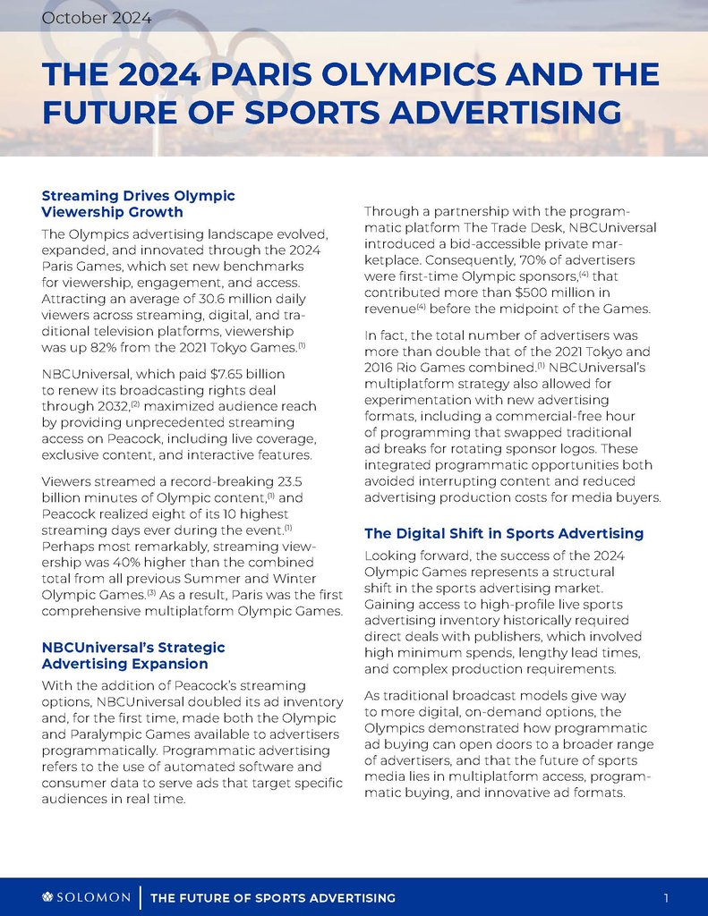 The 2024 Paris Olympics and the Future of Sports Advertising - Solomon ...